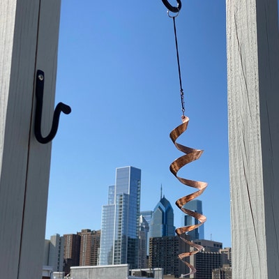 7 Hanging Pounded Copper Kinetic Wind Sculpture - Etsy