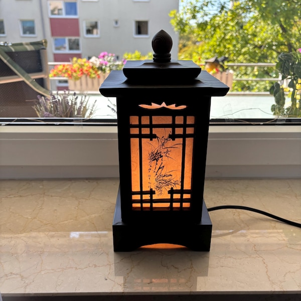 Korean Traditional Crafts Four Gracious Plants Hanji Lantern Antique ...
