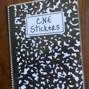 Composition Notebook Style Reusable Sticker Book - Etsy