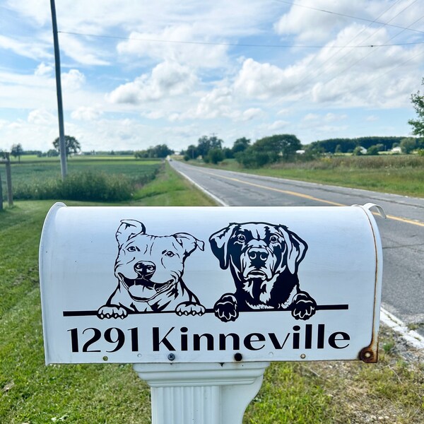 Custom Farm Animal Mailbox Decal/cow Decal/address Mailbox Decal/number ...