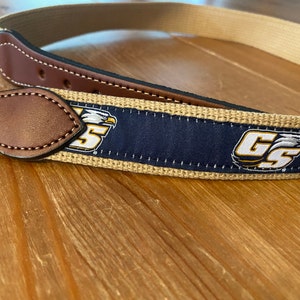 Georgia Tech GT Men's Web Leather Belt - Etsy
