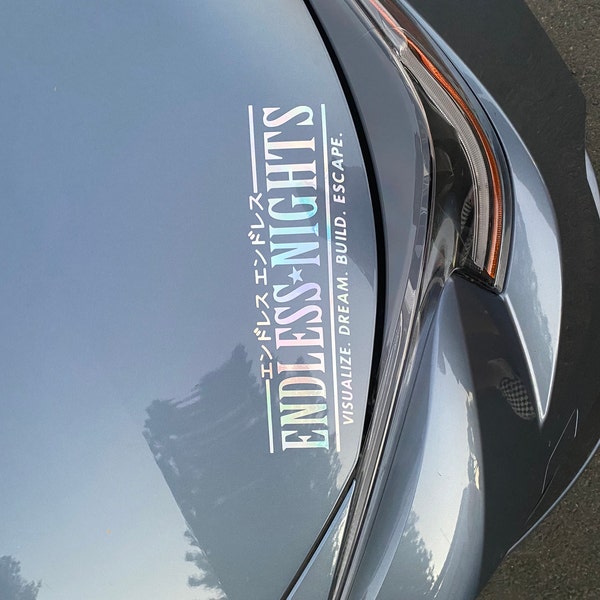 Endless Nights JDM Decal Sticker (bumper Sticker, Windshield Sticker ...