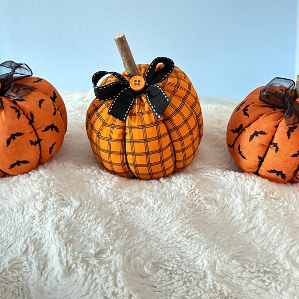 Handmade Fabric Pumpkins: Assorted Halloween Decor - Etsy