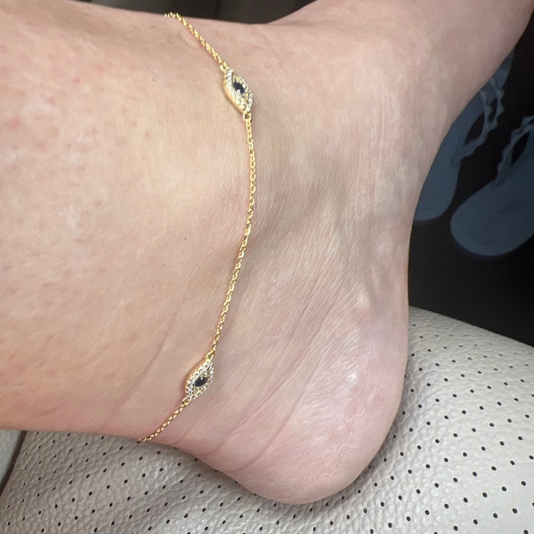 Evil Eye Anklet, Evil Eye Jewelry, Anklet, Beach Anklet, Evil Eye ...
