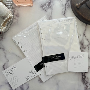 Lined Notes PRINTED Planner Inserts & Agenda Refill A5 / Personal ...