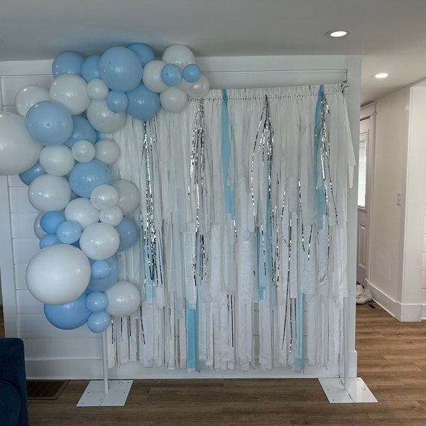 Custom Fringe Backdrop: Colorful Party, Birthday, Rainbow Decorations ...