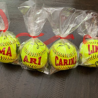Personalized Softball, Monogrammed Softball, Softball Gift, Coach Gift ...