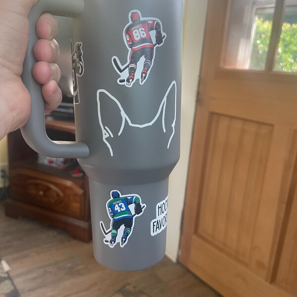 Custom Hockey Name Decal Sticker, Personalized Hockey Name Number ...