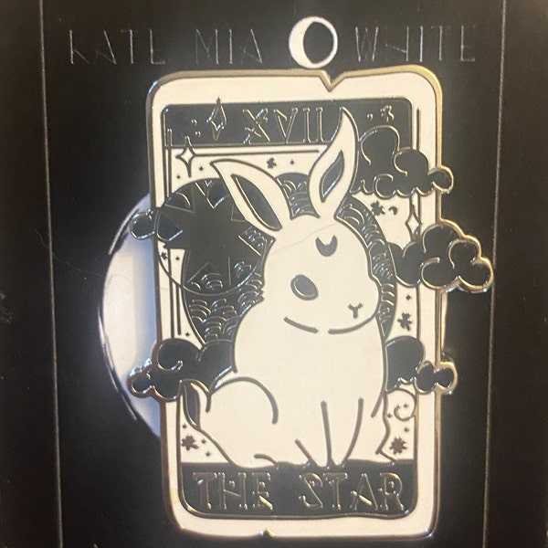 White Rabbit the Star Tarot Enamel Pin - Etsy