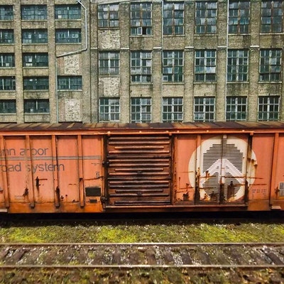 HO Scale Weathered Athearn Genesis Burlington Northern 50 PC&F Box Car ...
