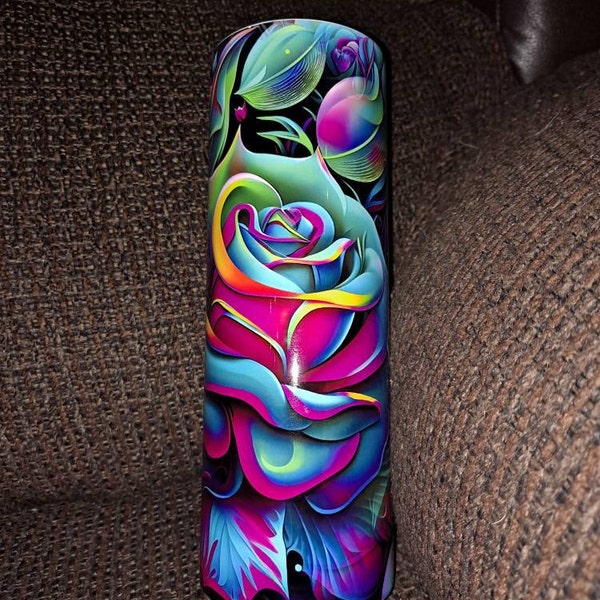 SEAMLESS Neon Bright Rose Wrap 20 Ounce Tumbler Wrap for Sublimation ...