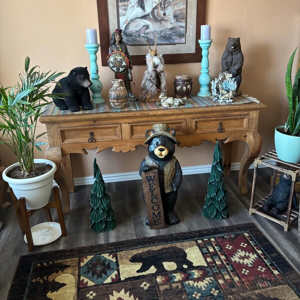 Snowy Owl Chainsaw Carving Wood-carved Owl Figurine for Log Cabin Home ...