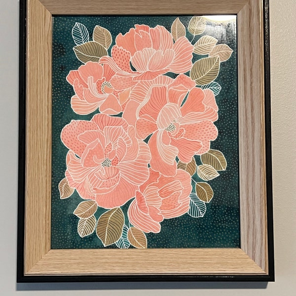 Tulip II Original Painting - Yellow, Gouache Flowers on Paper, 5"x7" - Etsy