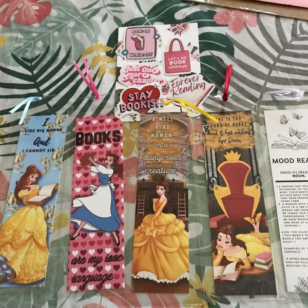 Beauty and the Beast Inspired “big Books” Bookmark - Etsy