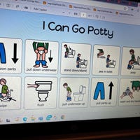 Potty Toilet Training Bathroom Visual Sequence Routine for Girls Autism ...