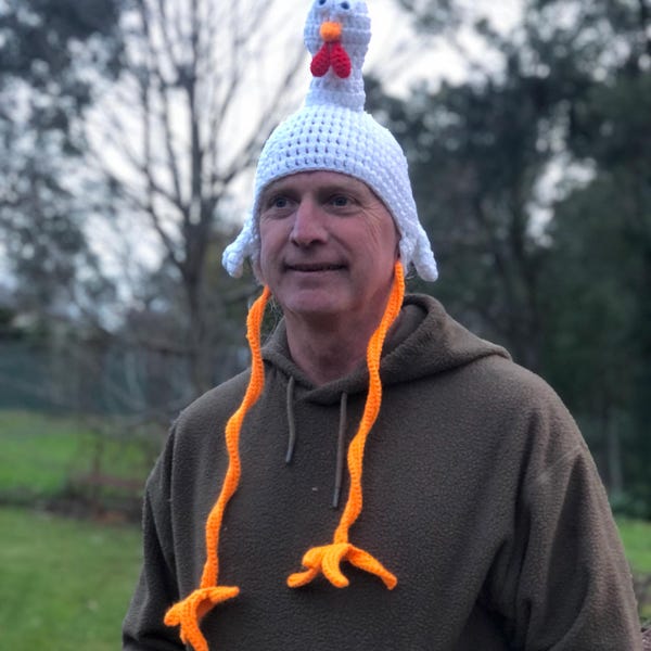 Crochet Pattern Chicken Hat/ Chicken Hat Pattern/ Spring Chicken Hat ...