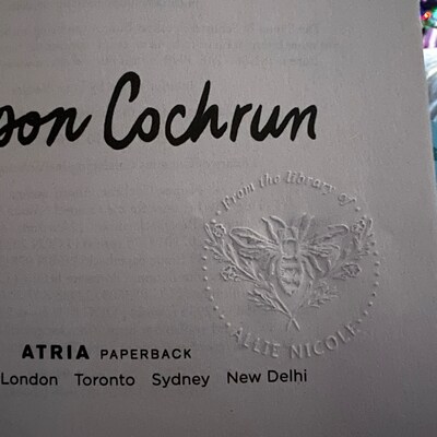 From the Library of Stamp Book Stamp Personalized Bee Ex Libris Stamp ...