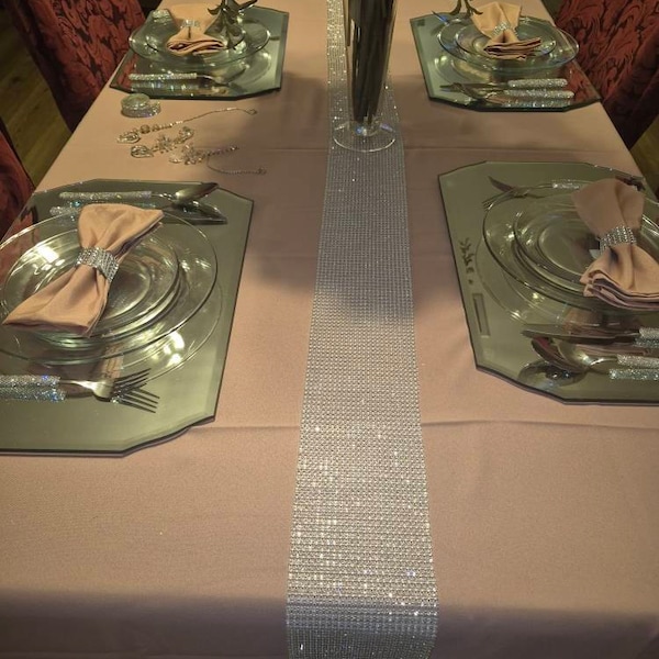 SALE! Rhinestone Table Runner Genuine Real Crystals for Christmas ...