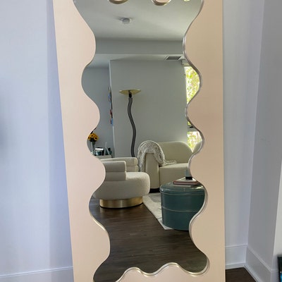 Handmade Curvy/wavy/irregular Full Length Mirror With LED Lights - Etsy