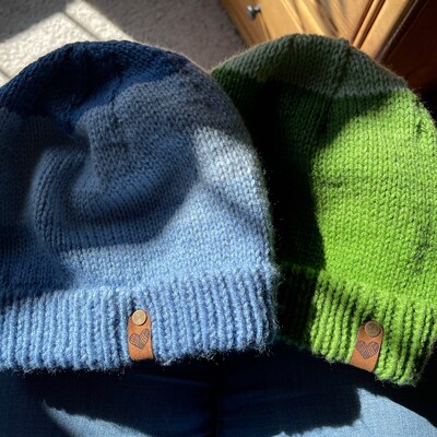 50 Pieces Set, Beanie Tags With Flat Rivets, Personalized Leather ...