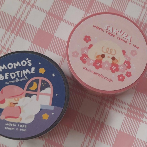 Cute Momo Washi Tape 10m X 15mm Cute Pink Washi Tape Cute Planner ...