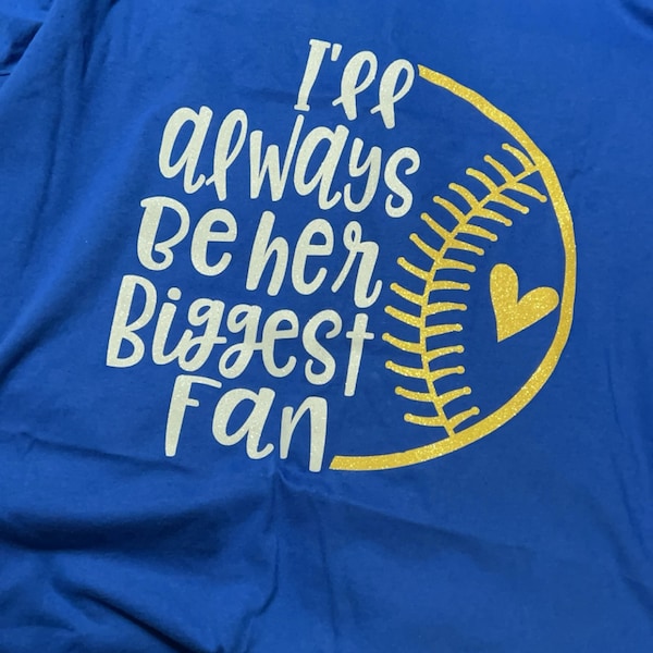 Glitter Softball Shirt | Biggest Fan Shirt | Softball Shirts | Custom ...