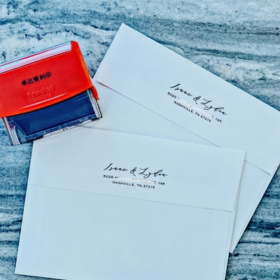 Custom Address Stamp Premium Self-inking or Rubber Return Address Stamp ...