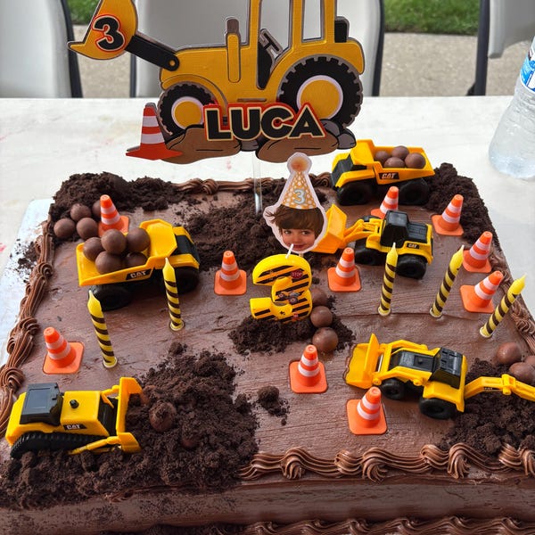 Front Loader Cake Topper, Construction Birthday Party, Boy Party, - Etsy