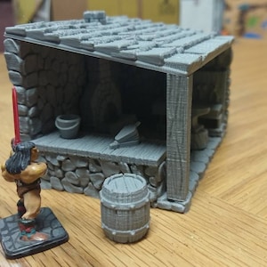 Blacksmith Shop 28mm Dungeons and Dragons Terrain Dnd Terrain Tabletop ...