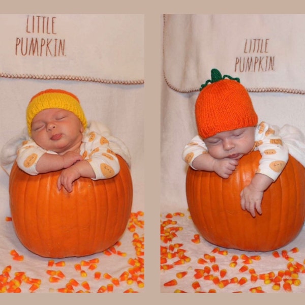 Pumpkin Hat Baby Candy Corn Hat Newborn Fall Baby Toddler Fall Hats ...