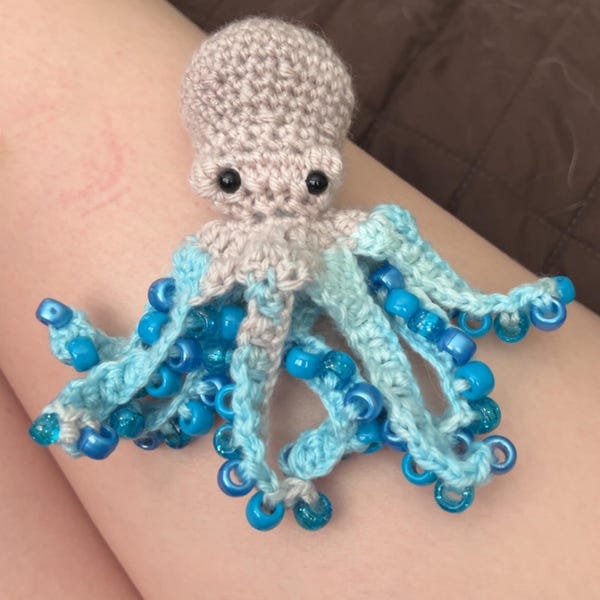 Beaded Fidget Octopus Crochet Pattern: Beginner Friendly, No Sew ...