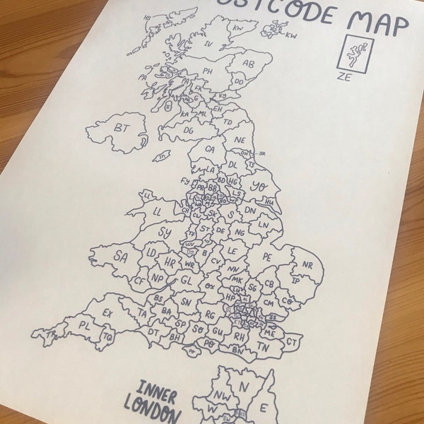 EUROPE SALES MAP Hand Illustrated Map Labelled Map Instant Download ...