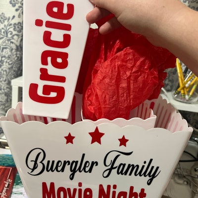 Personalized Popcorn Set /personalized Popcorn Tub/ Party Favors ...