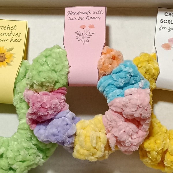 Printable Scrunchie Hang Tags, Editable Scrunchie Tag, Customizable Tag ...