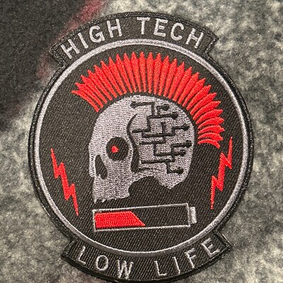 High Tech Low Life Patch - Etsy