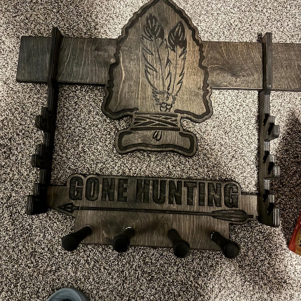 Compound Bow Holder: Wall Mounted Archery Rack With Arrow Storage - Etsy