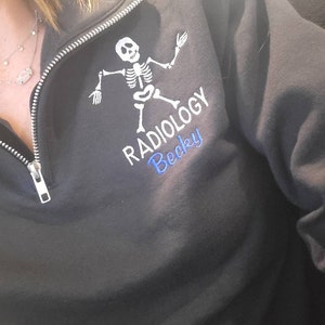Personalized Skeleton X-ray Fleece Jacket, Radiology, Occupational ...