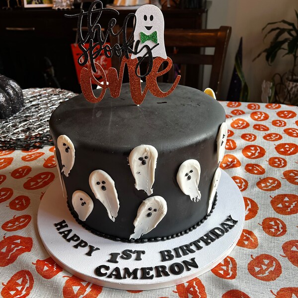 The Spooky One First Birthday Cake Topper, Little Boo is One Halloween ...