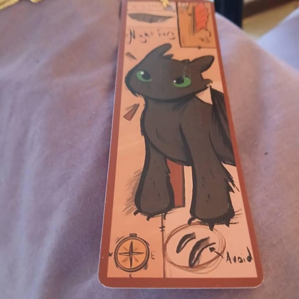 HTTYD Toothless Bookmark, Tassel ‘how to Train Your Dragon’ Bookmark ...