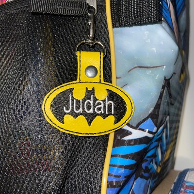 Personalized Name Tag, Jet Plane School Backpack Tag, Airplane Snap Tab ...