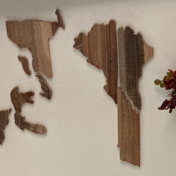 Wooden North Carolina State Sign Wall Art Decor, Large Home State ...