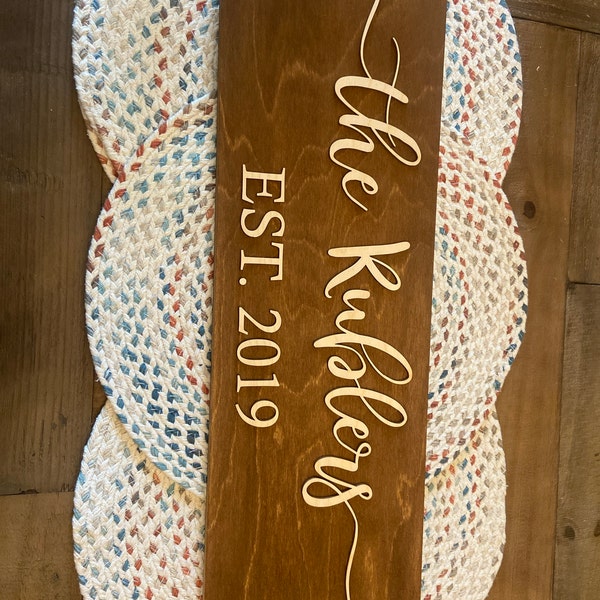 Personalized Name Wedding Gift - Rustic Personalized Sign - Rustic Wood ...