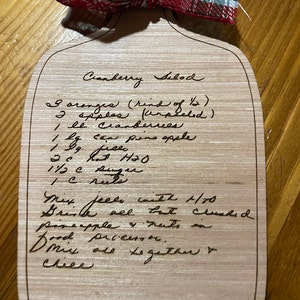 Recipe Magnet Handwritten Engraved Recipes, 5x7 Size - Etsy