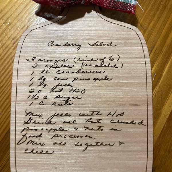Recipe Magnet Handwritten Engraved Recipes, 5x7 Size - Etsy