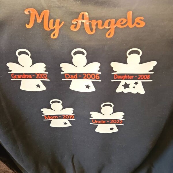 Angel Split Christmas Ornament SVG DXF PNG Eps Vinyl Winter Christmas ...