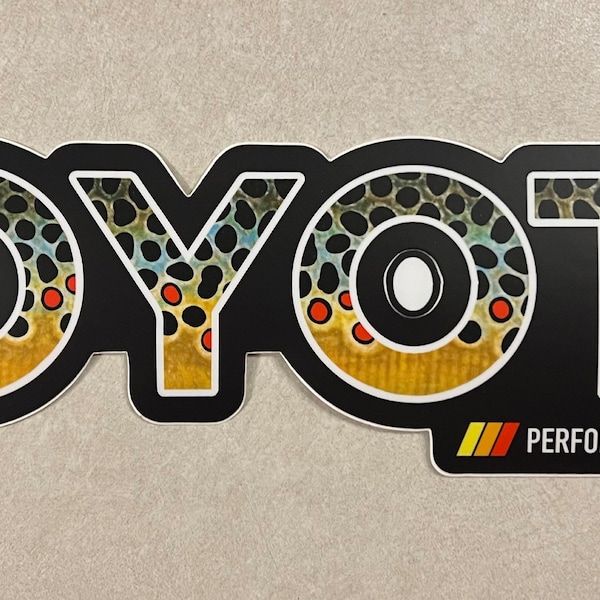 Toyota Brown Trout - Fly Fishing Sticker - Etsy