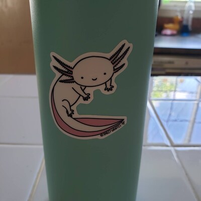 Smiley Axolotl Vinyl Sticker Waterproof - Etsy Canada