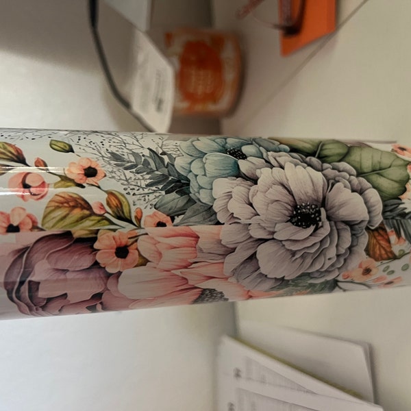 Name Flower BUNDLE 20 Oz Skinny Tumbler Sublimation Design Floral ...