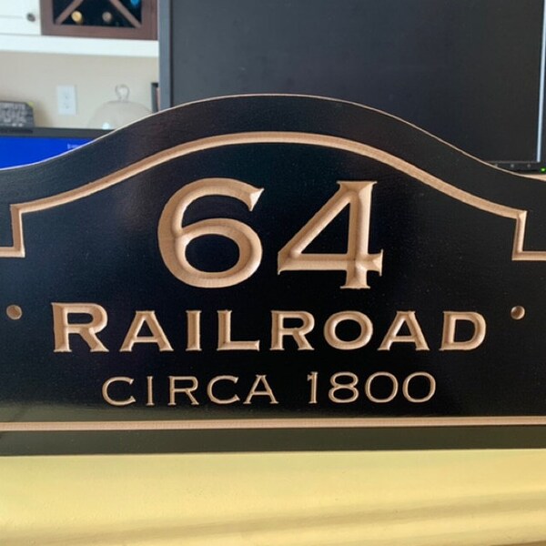 15"x8" Welcome Home Number Plaque, Carved Number, Engraved Plaque ...
