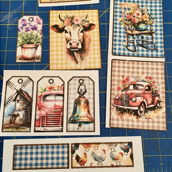 Farmhouse Junk Journal Kit, Rustic Journal Pages, Printable Vintage ...